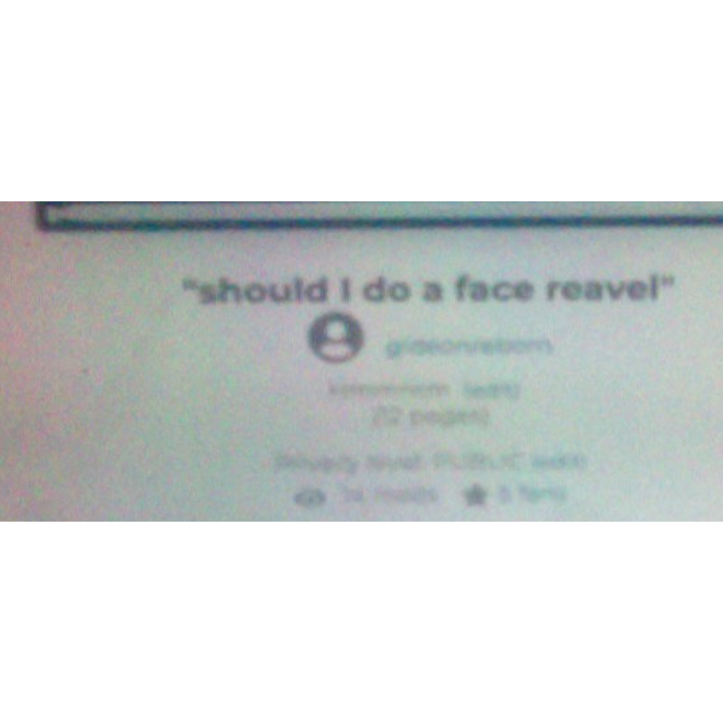 "face reavel" - Free stories online. Create books for kids | StoryJumper